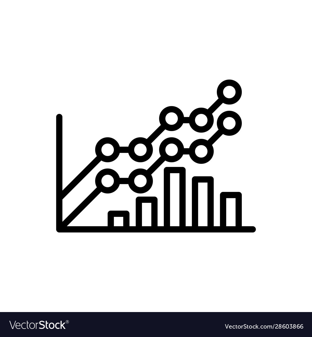 Line chart Royalty Free Vector Image - VectorStock