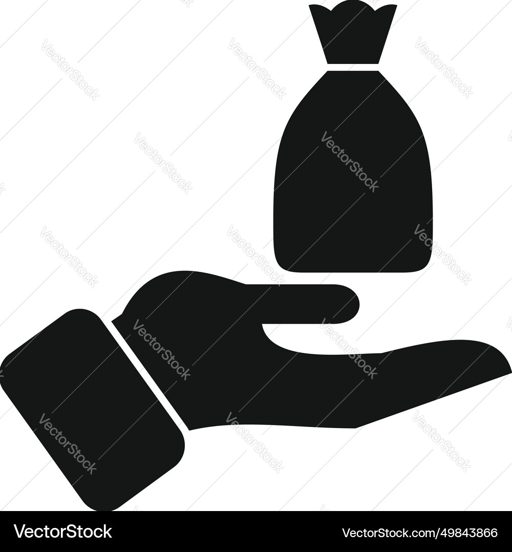 Money care help icon simple kid protect Royalty Free Vector