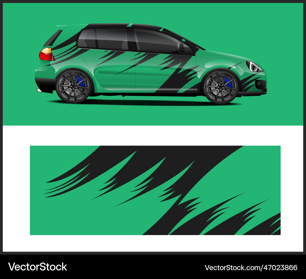 Racing car wrap design carbon Royalty Free Vector Image
