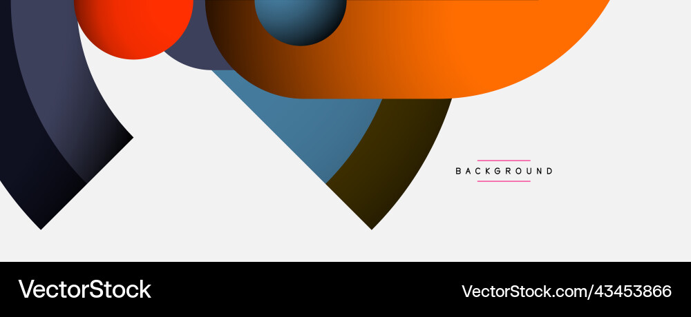 Trendy shapes color minimal design composition Vector Image