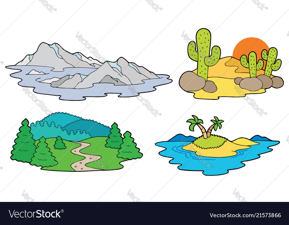 Various landscapes collection Royalty Free Vector Image