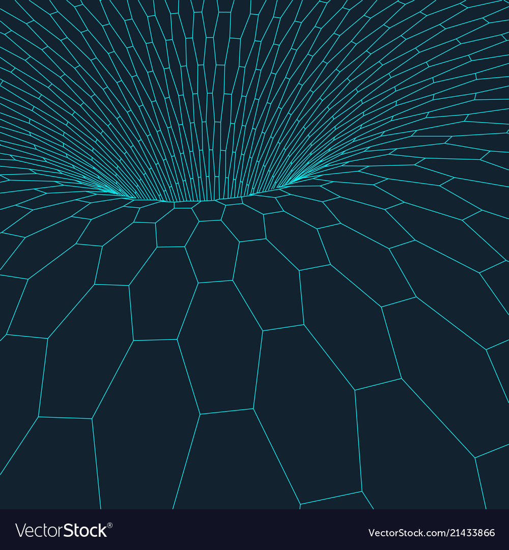 Wireframe torus with connected lines and dots Vector Image