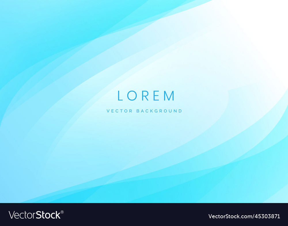 Abstract modern soft blue gradient waves overlap Vector Image