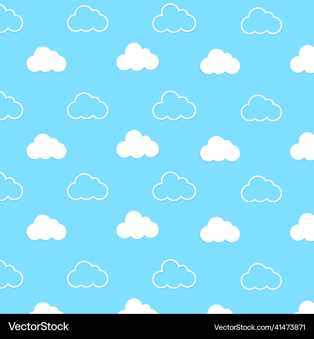 Cloud background on blue Royalty Free Vector Image