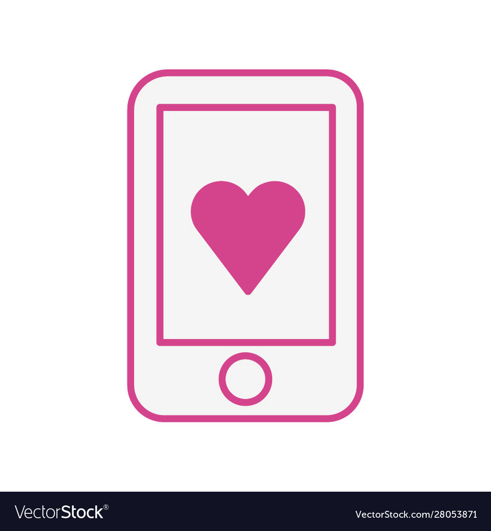 Happy valentines day smartphone with hearts chat Vector Image