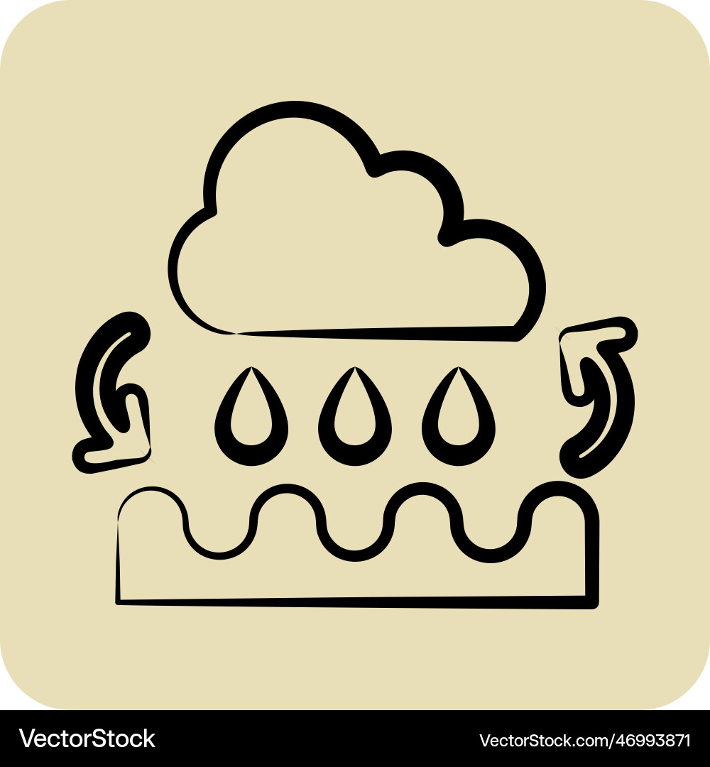 Icon water cycle related to environment symbol Vector Image