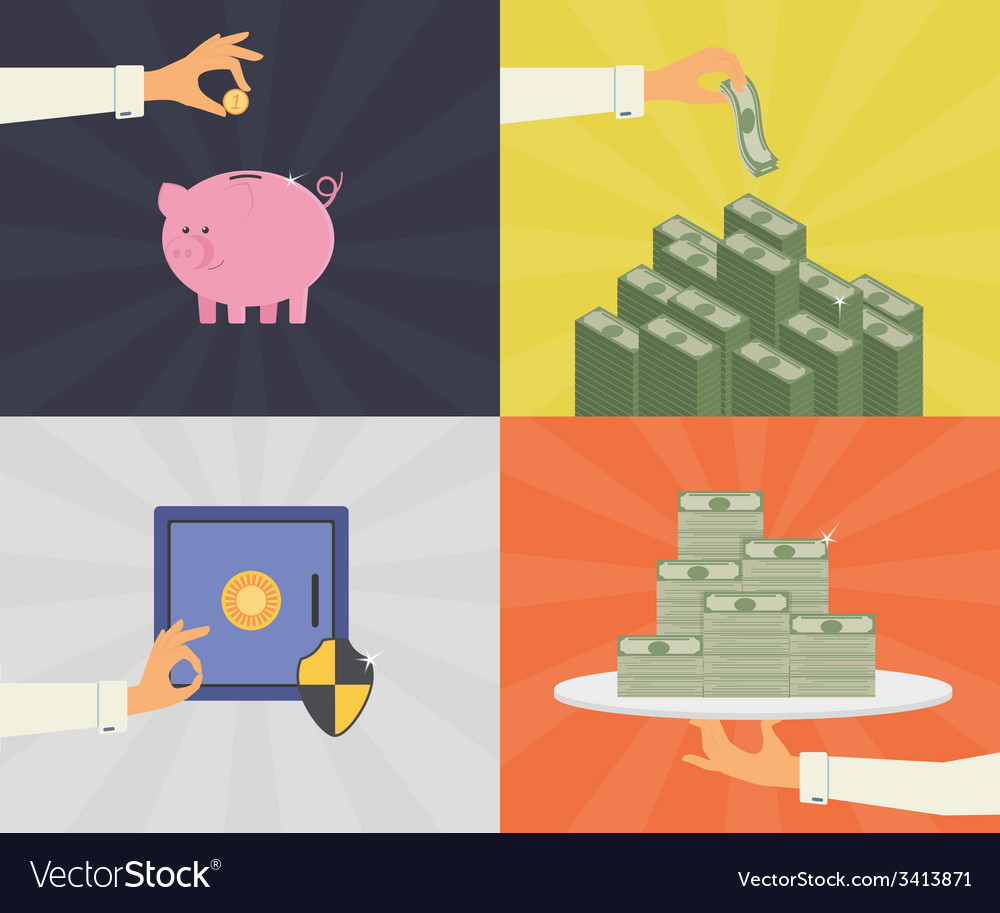 Money savings Royalty Free Vector Image - VectorStock