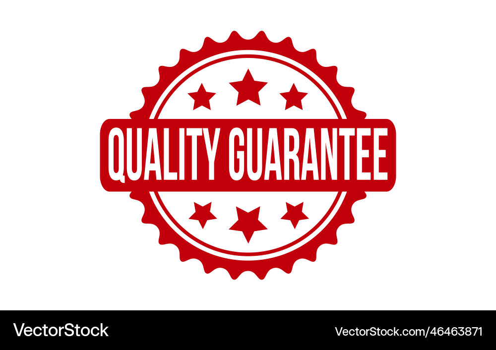 Quality guarantee rubber grunge stamp seal Vector Image