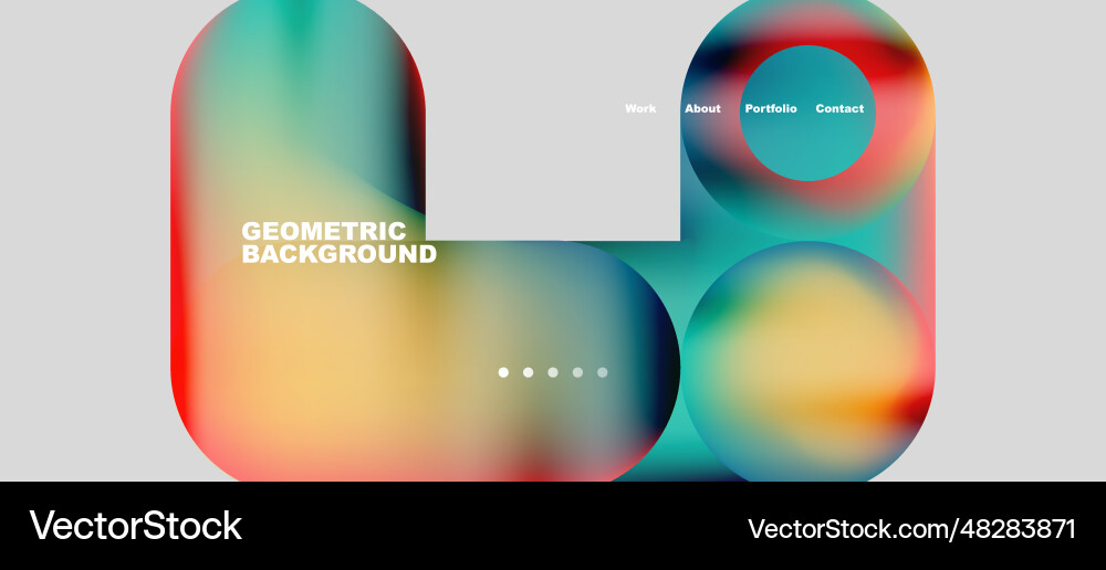 Round shapes and circles with liquid gradients Vector Image
