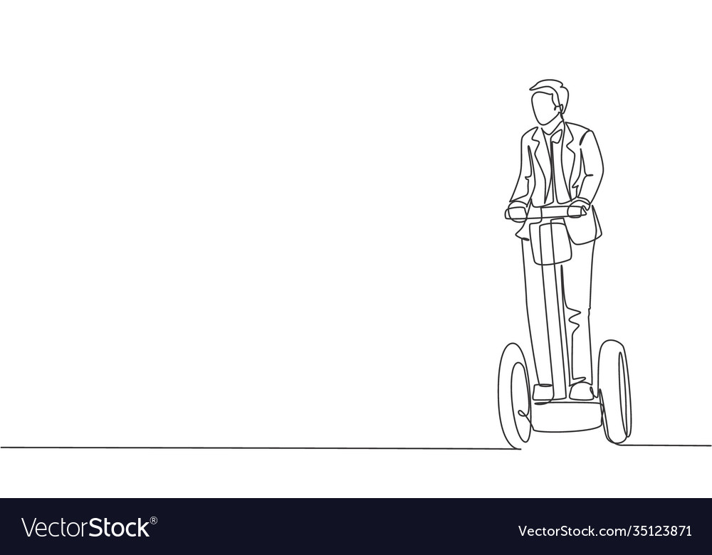 Single Continuous Line Drawing Young Happy Vector Image