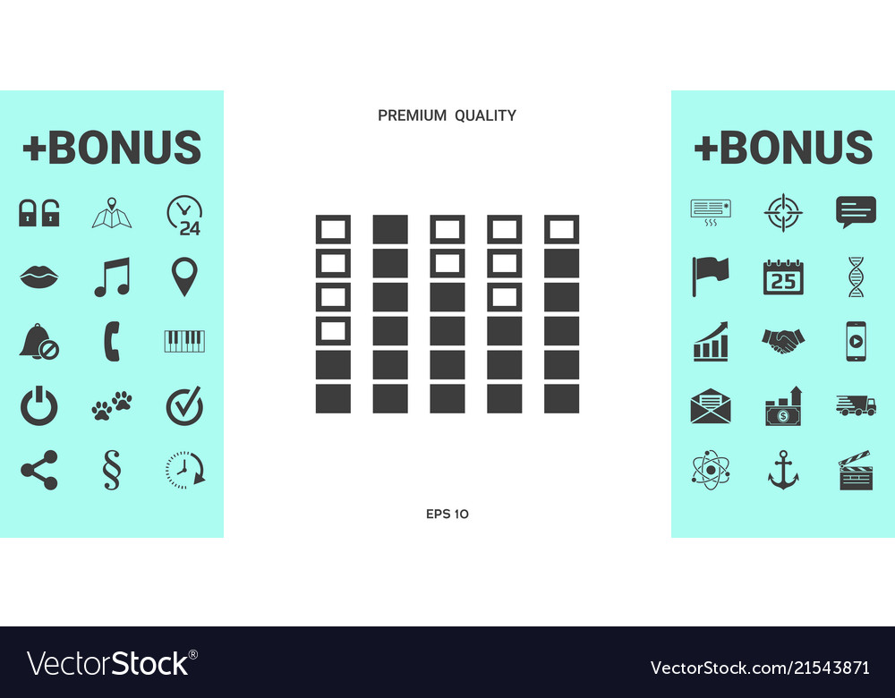 Spectrum analyzer equalizer icon Royalty Free Vector Image