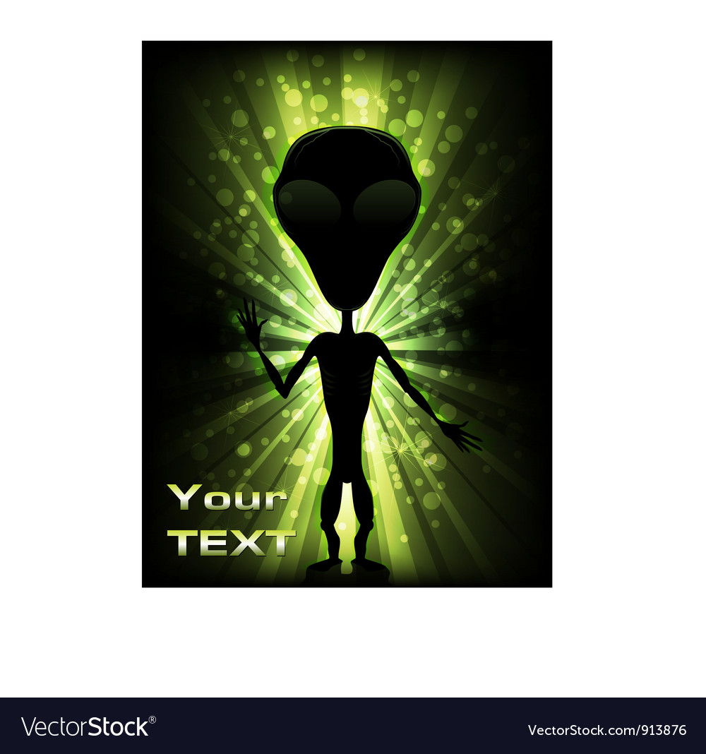 Alien Light Beams Royalty Free Vector Image - VectorStock