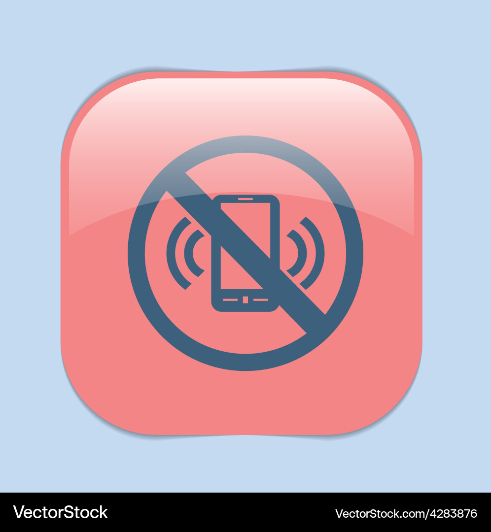 Forbidden to use phone forbidding symbol Vector Image