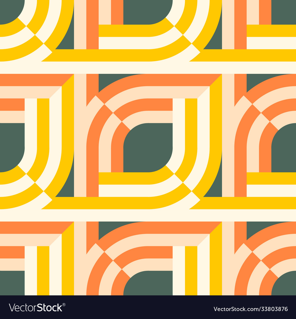 Geometric abstract shapes grid based intertwined Vector Image