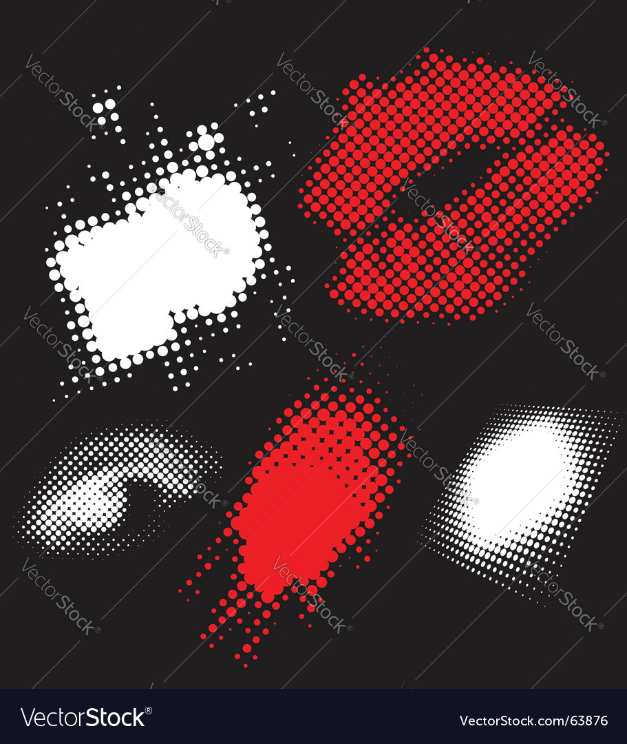 Halftone design elements Royalty Free Vector Image