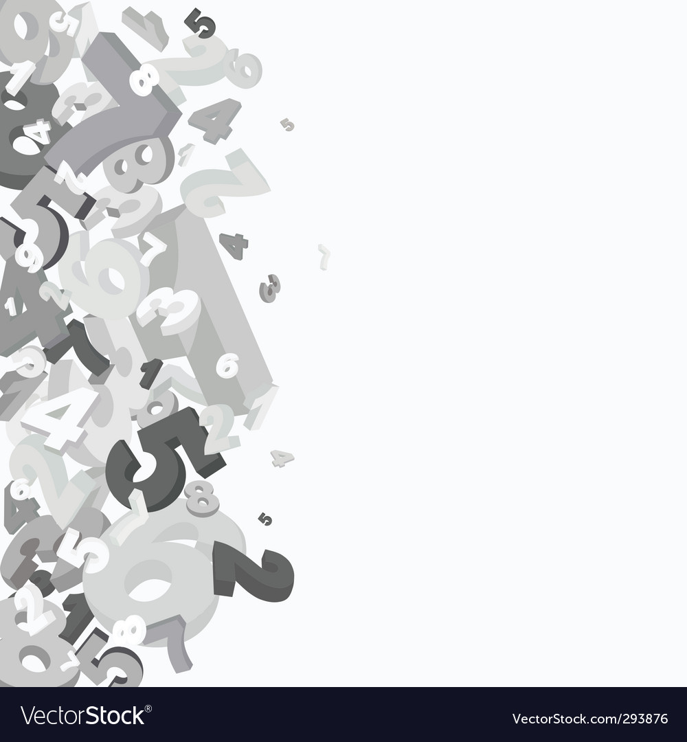 Number background Royalty Free Vector Image - VectorStock