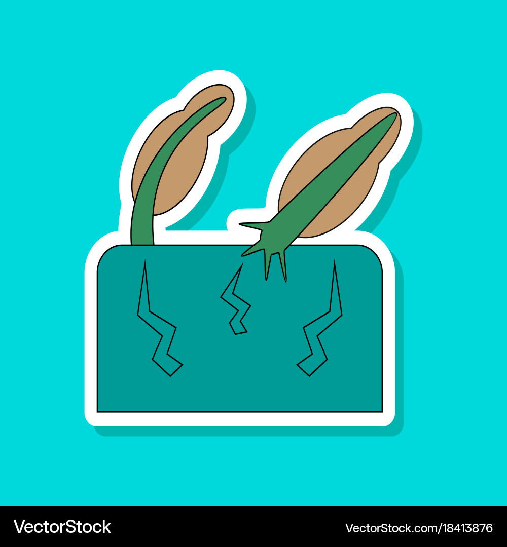 Paper sticker on stylish background earthquake Vector Image