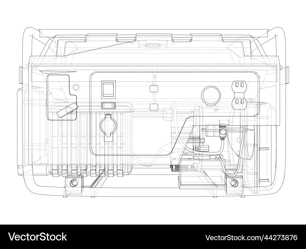 Portable electro generator Royalty Free Vector Image