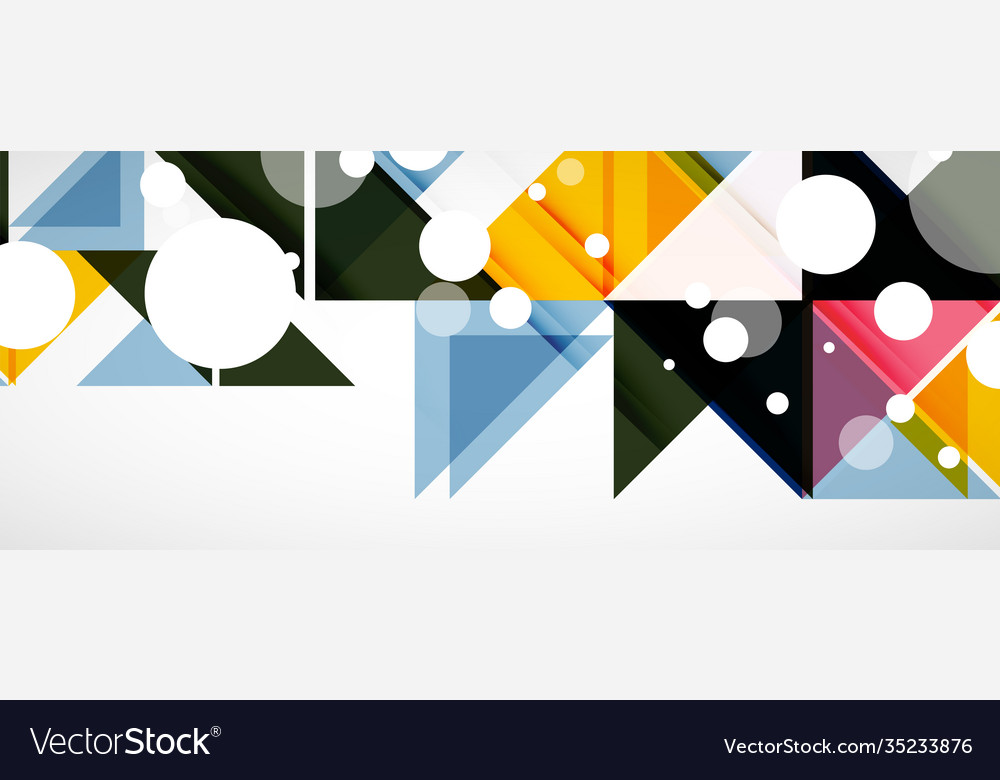 Set triangle geometric backgrounds Royalty Free Vector Image