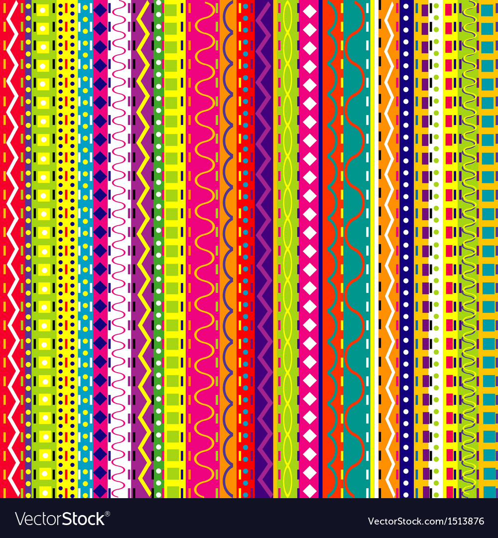 Striped background with doodle elements Royalty Free Vector