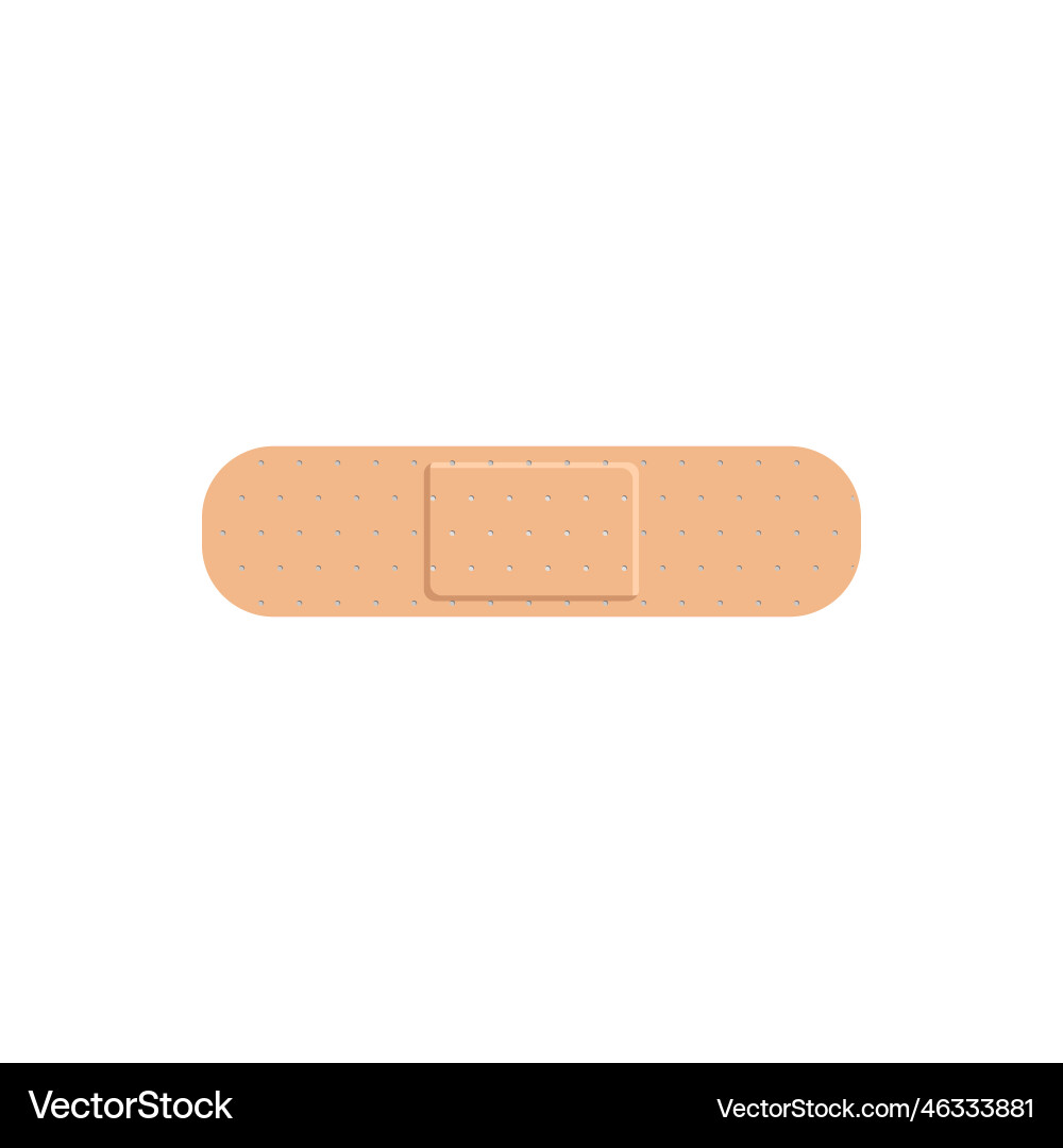 Beige medical plaster tape flat style Royalty Free Vector