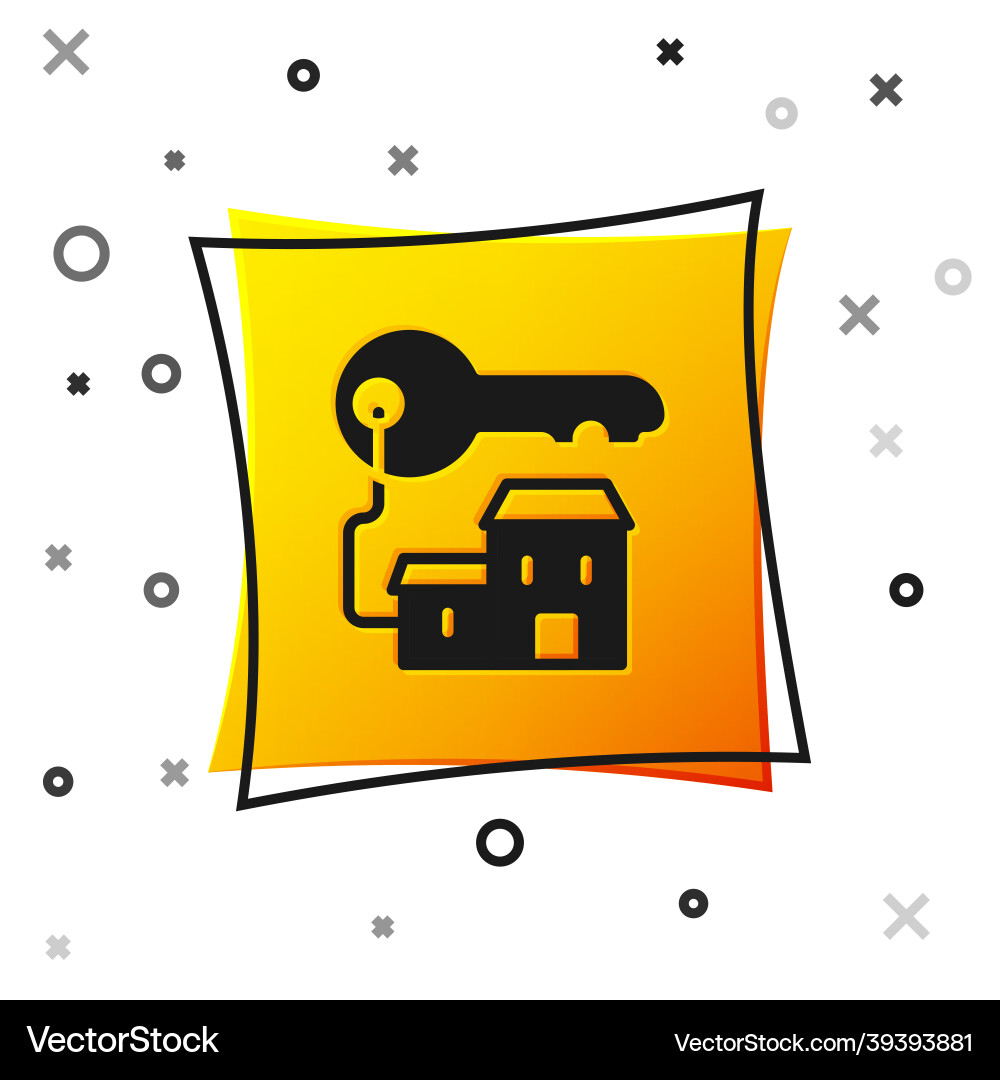 Black winning house with key icon isolated Vector Image