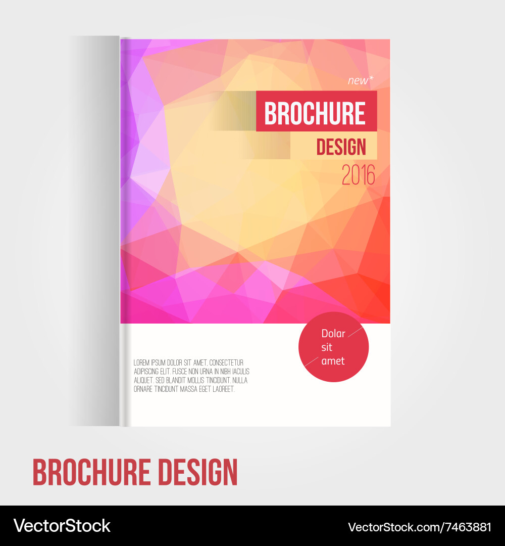 Brochure cover design template Royalty Free Vector Image