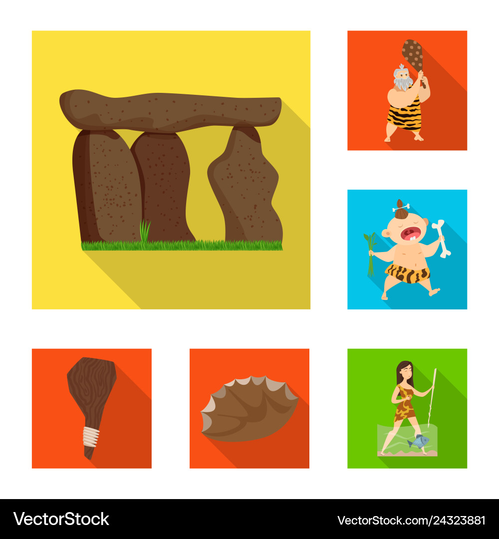 Design of evolution and prehistory symbol Vector Image