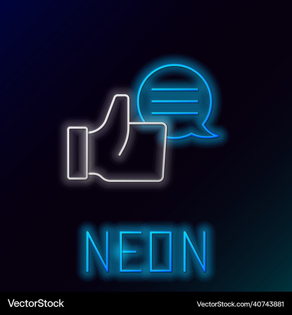 Glowing neon line consumer or customer product Vector Image