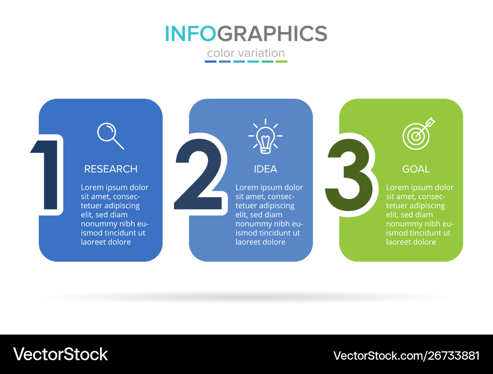 Infographic label template with icons 3 Royalty Free Vector