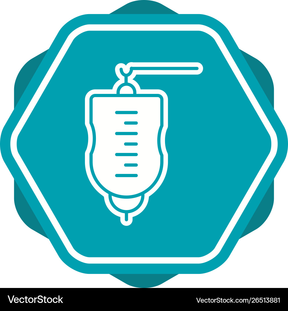 Medical drip filled multi color background icon Vector Image