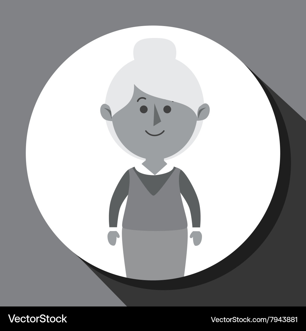 People cartoon gray and white Royalty Free Vector Image