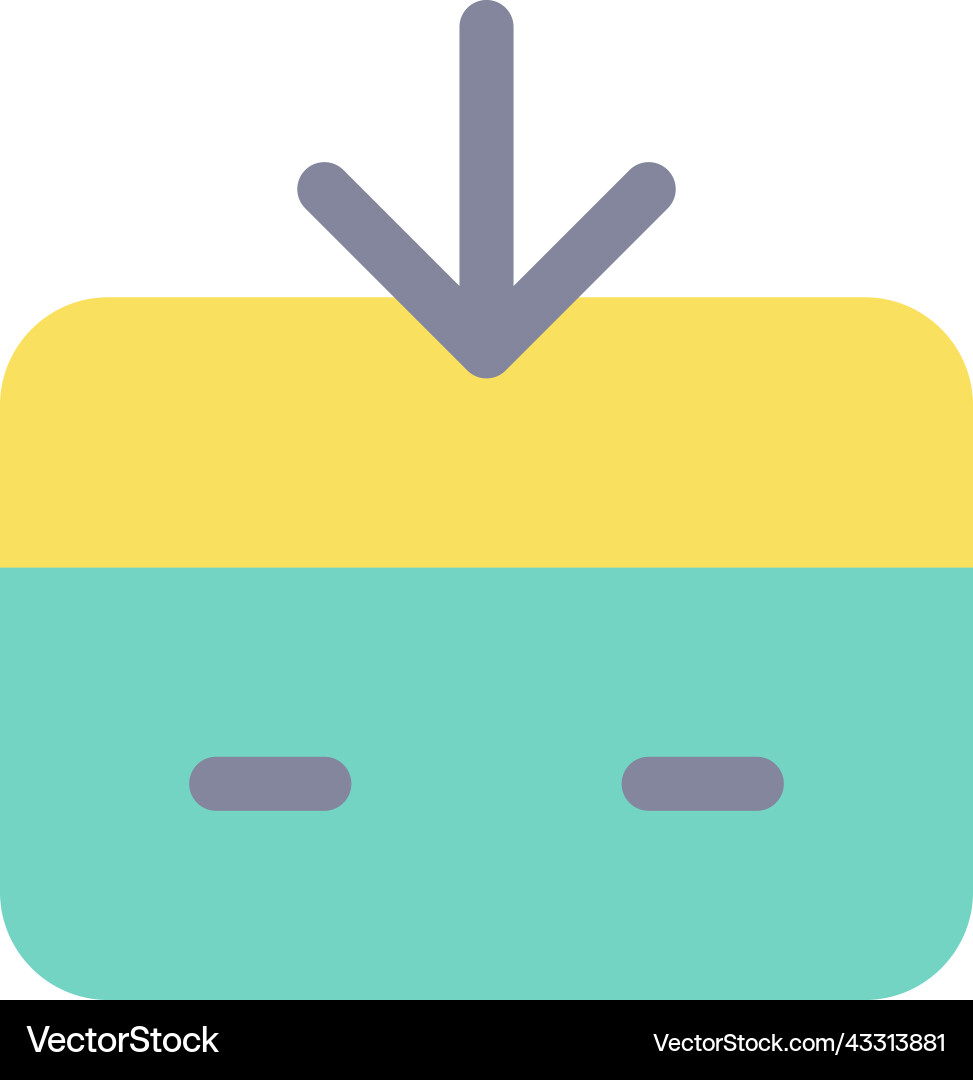 Receive money flat color ui icon Royalty Free Vector Image