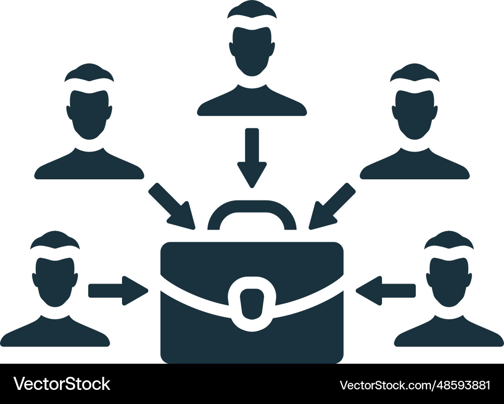 Resource mobilization icon monochrome simple sign Vector Image