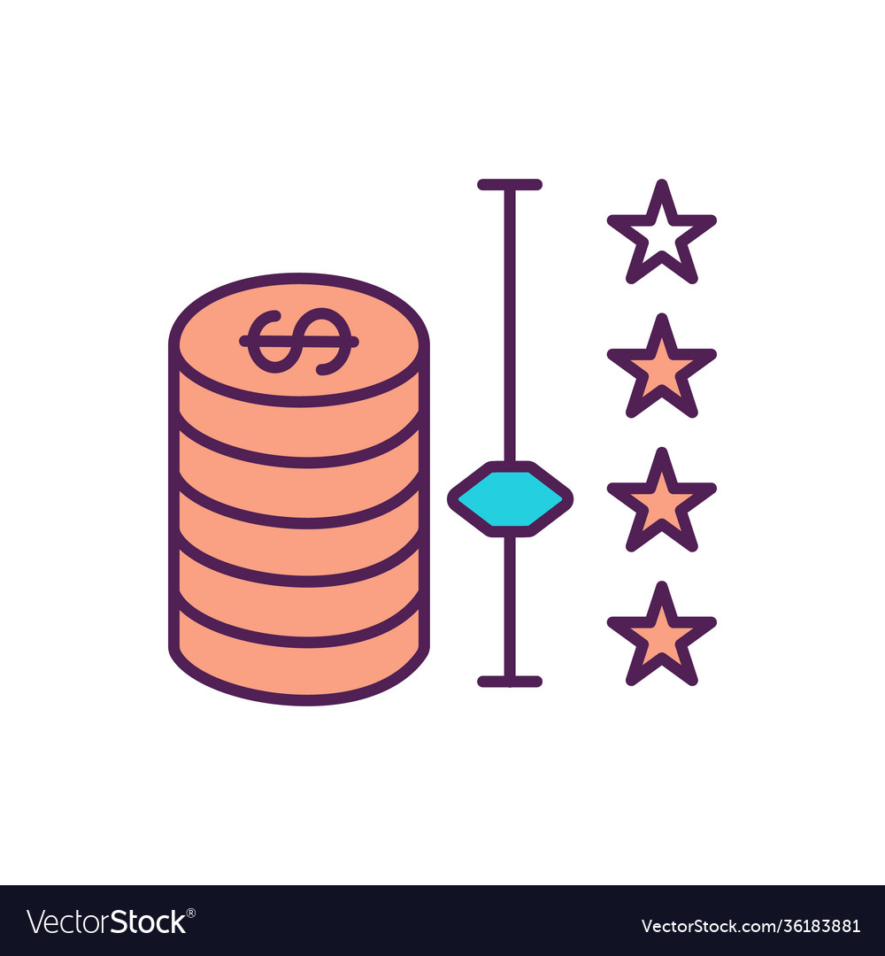 Saving money rgb color icon Royalty Free Vector Image