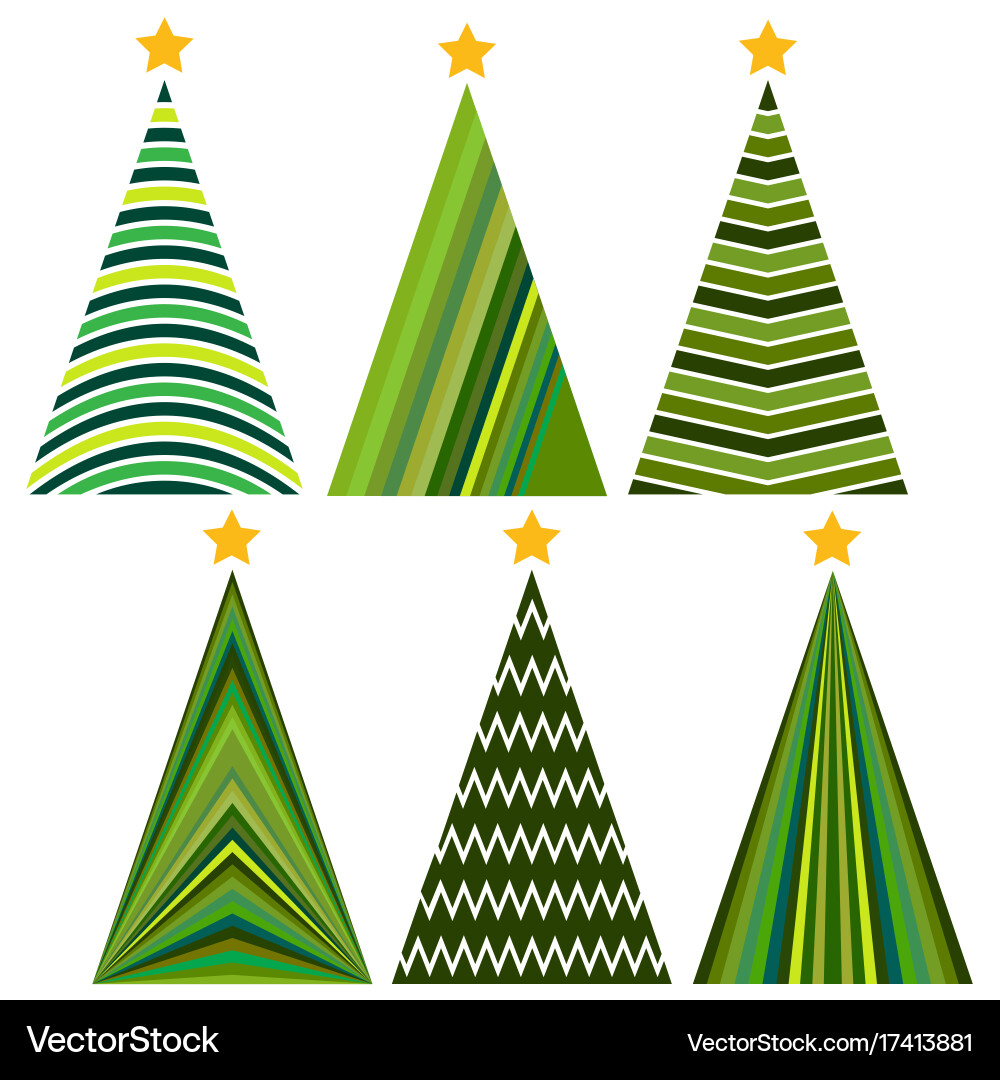 Set of christmas trees Royalty Free Vector Image