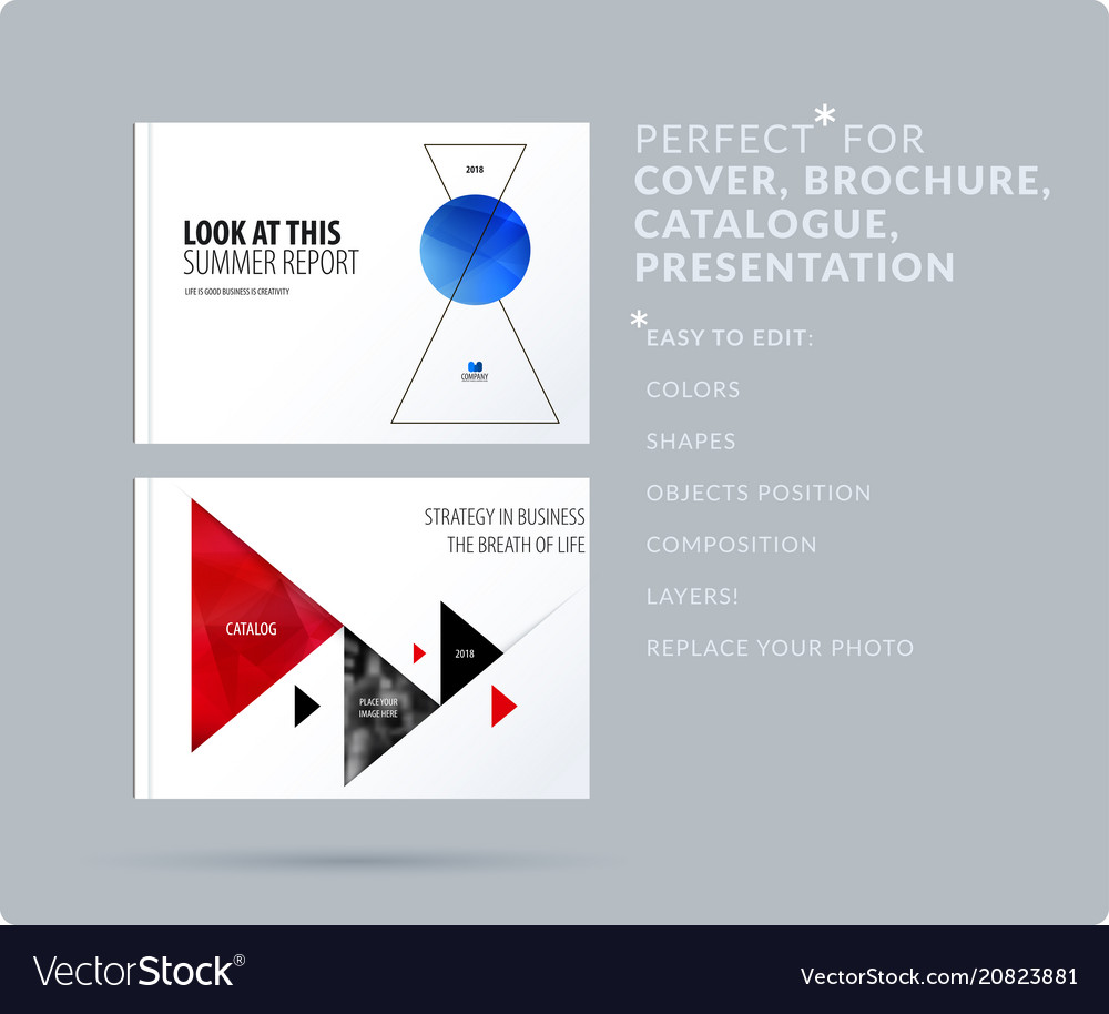 Triangular design presentation template Royalty Free Vector
