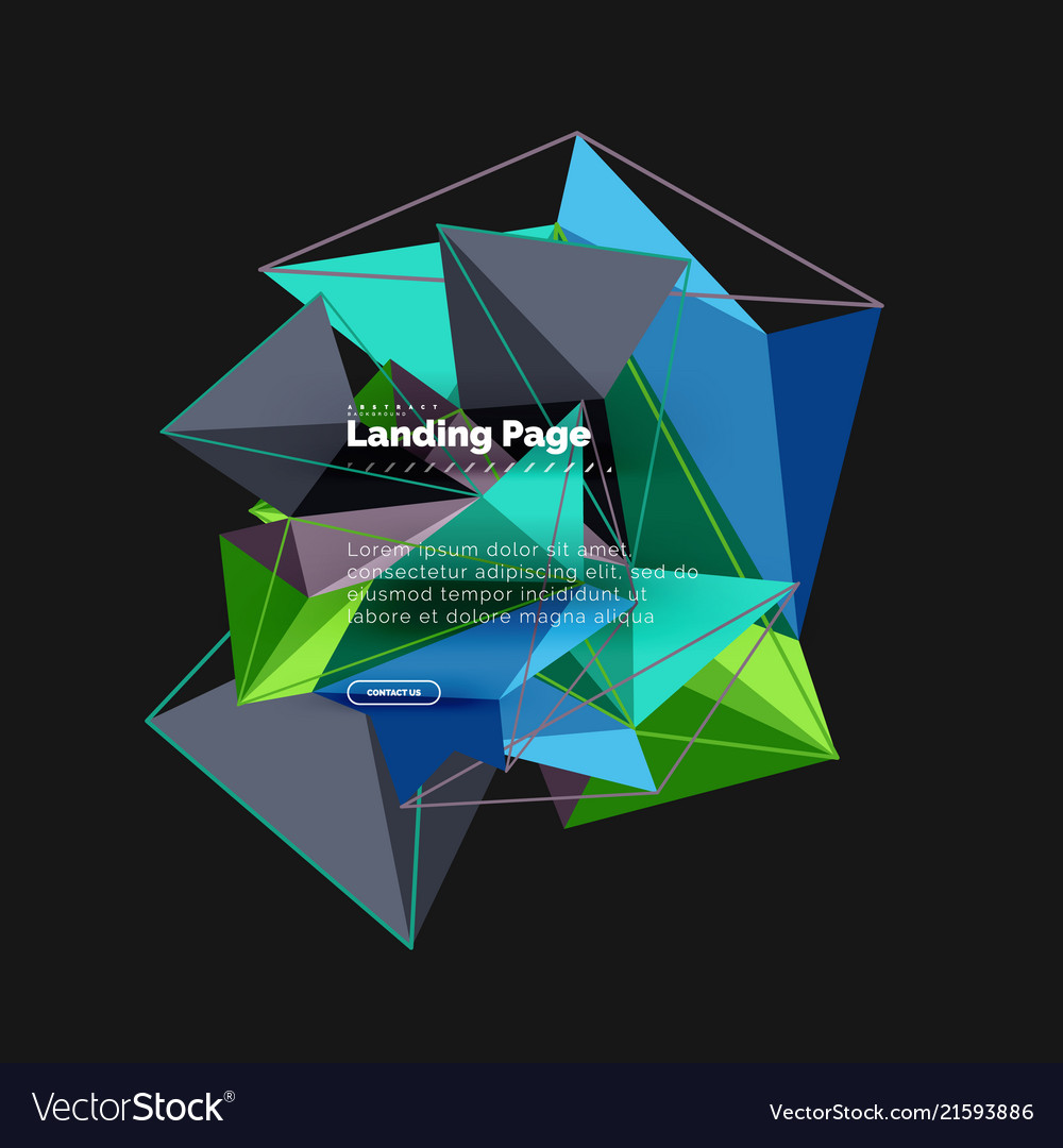 3d triangle abstract background Royalty Free Vector Image