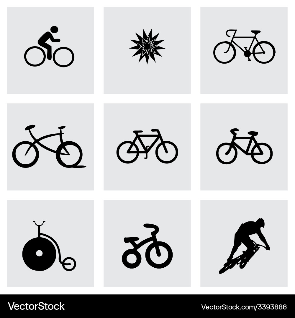 Bicycle icons set Royalty Free Vector Image - VectorStock