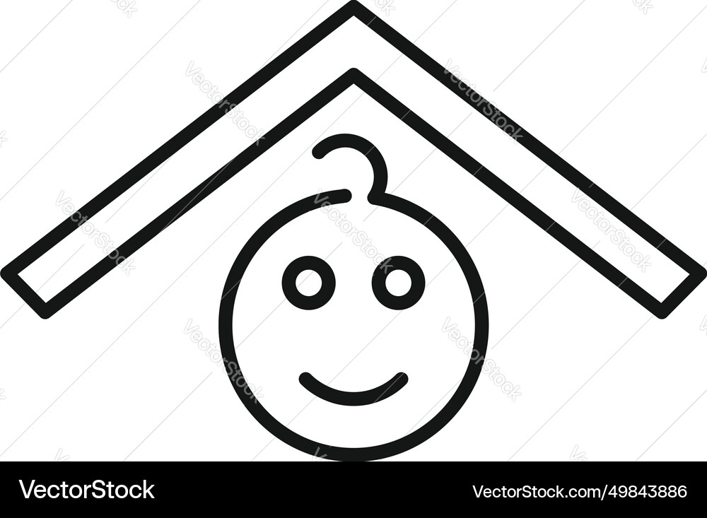 Care house support icon outline spouse Royalty Free Vector