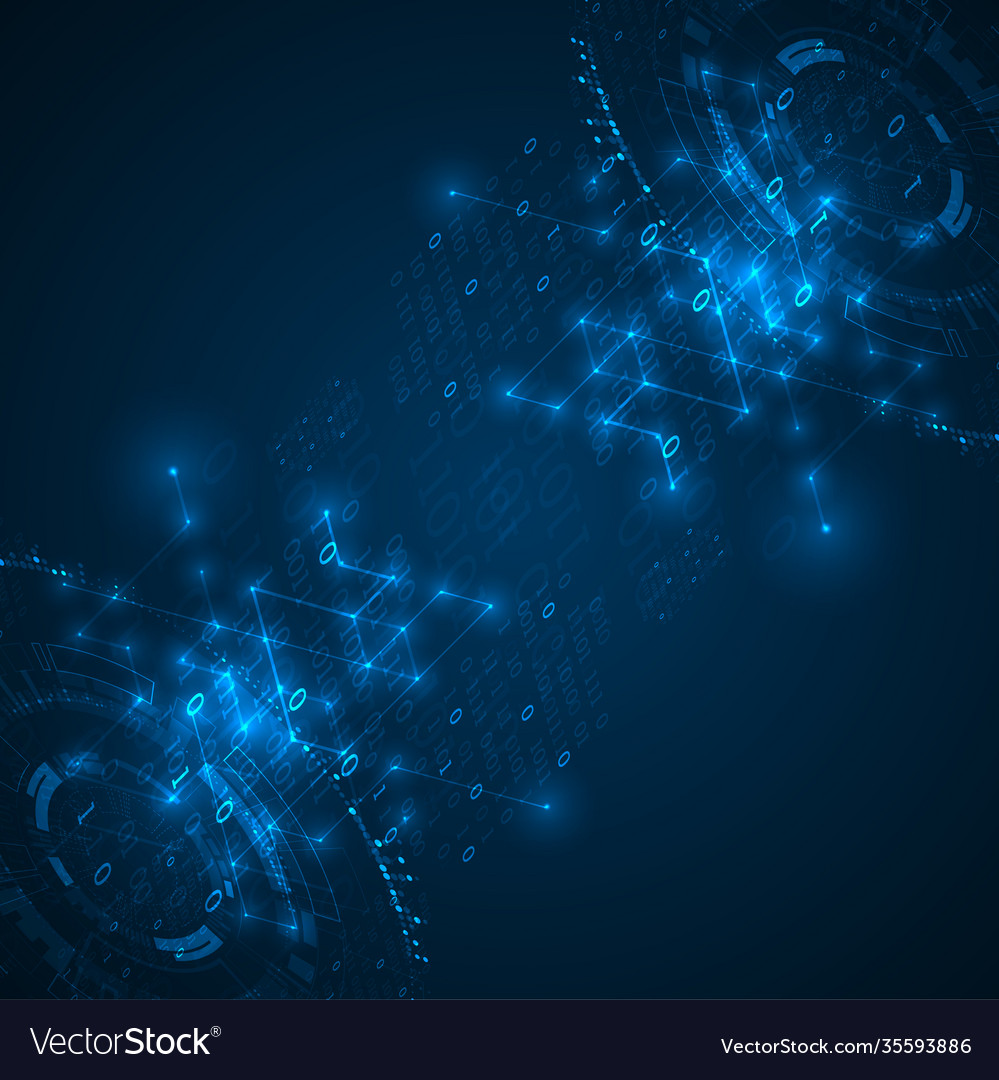 Digital technology and engineering background Vector Image