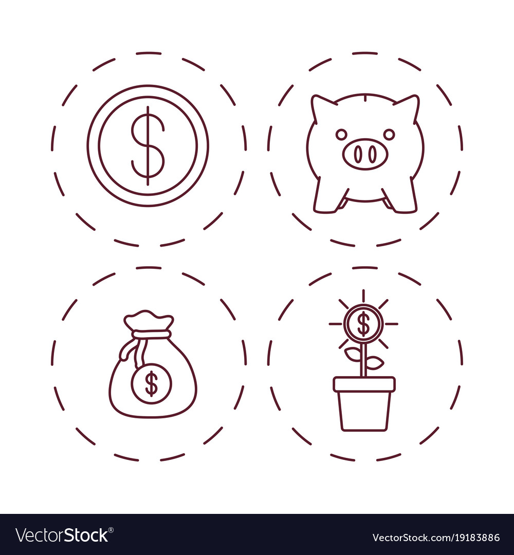 Money savings design Royalty Free Vector Image