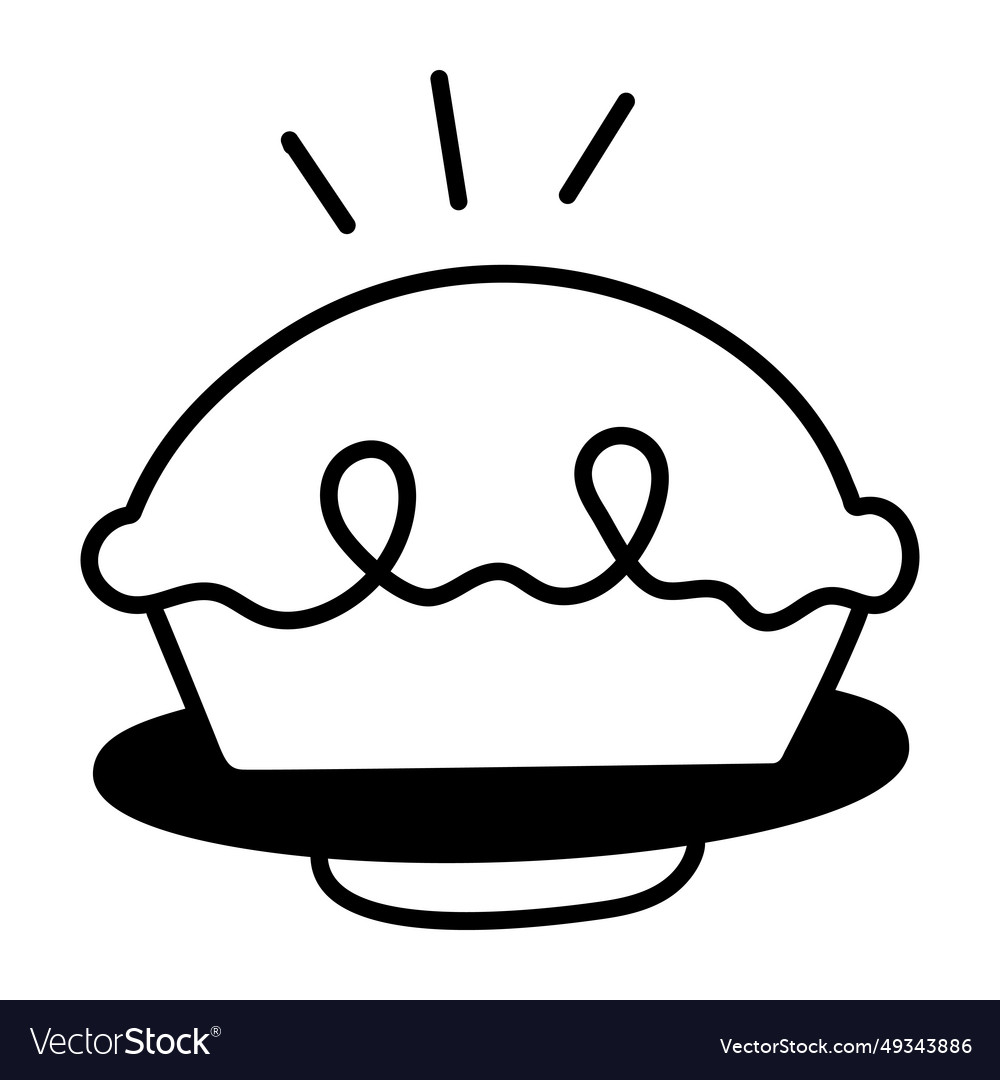 Pie cake Royalty Free Vector Image - VectorStock