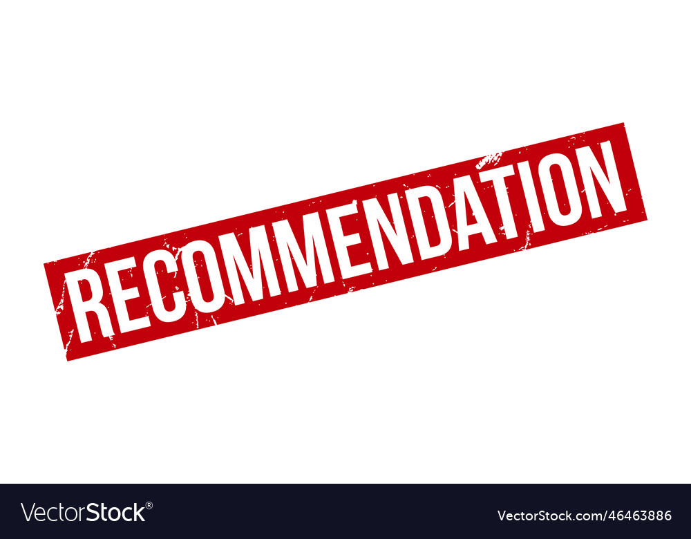 Recommendation rubber stamp seal Royalty Free Vector Image Recommendation rubber stamp seal Royalty Free Vector Image