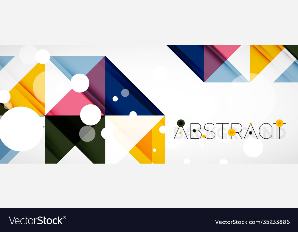 Set triangle geometric backgrounds Royalty Free Vector Image