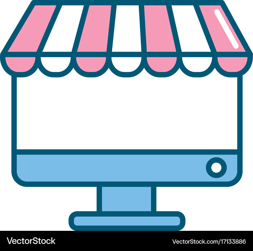 Technology computer to buy and sell products Vector Image