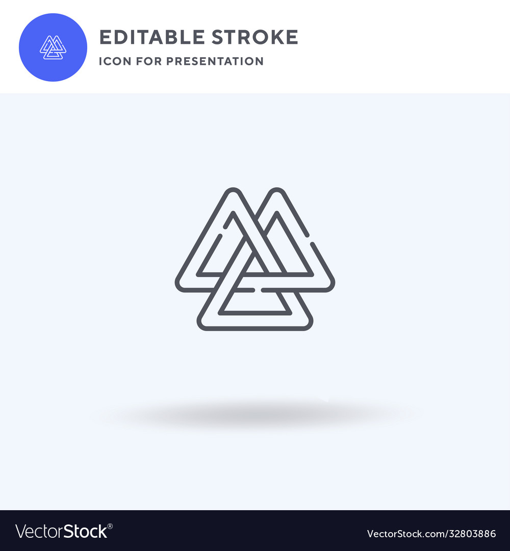 Valknut icon filled flat sign solid Royalty Free Vector