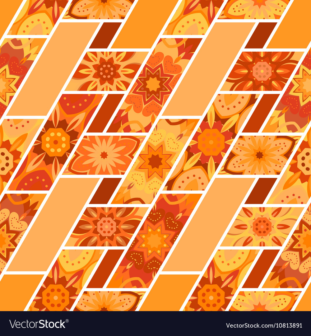 Abstract seamless patchwork pattern Royalty Free Vector
