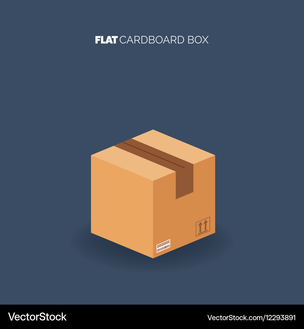 Carton cardboard box delivery and packaging Vector Image