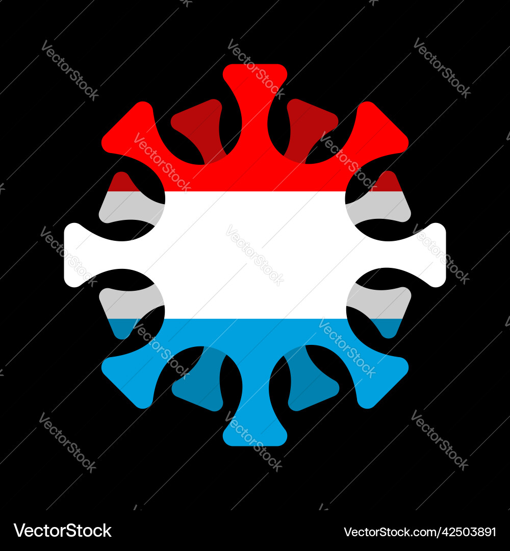 Coronavirus in luxembourg microbe covid-2019 Vector Image